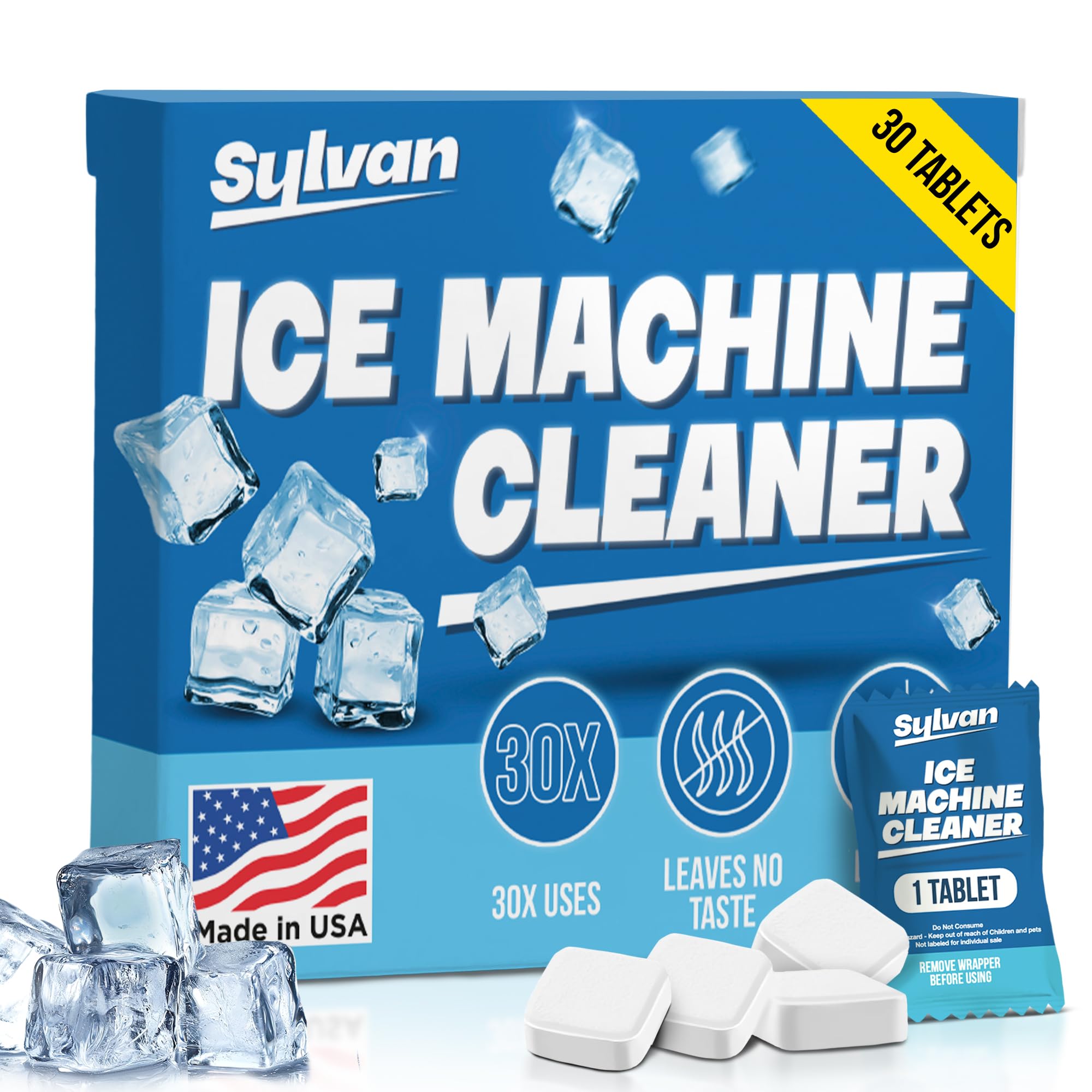 Sylvan Ice Machine Cleaner and Descaler Tablets | 30 Tabs | Made in USA ...